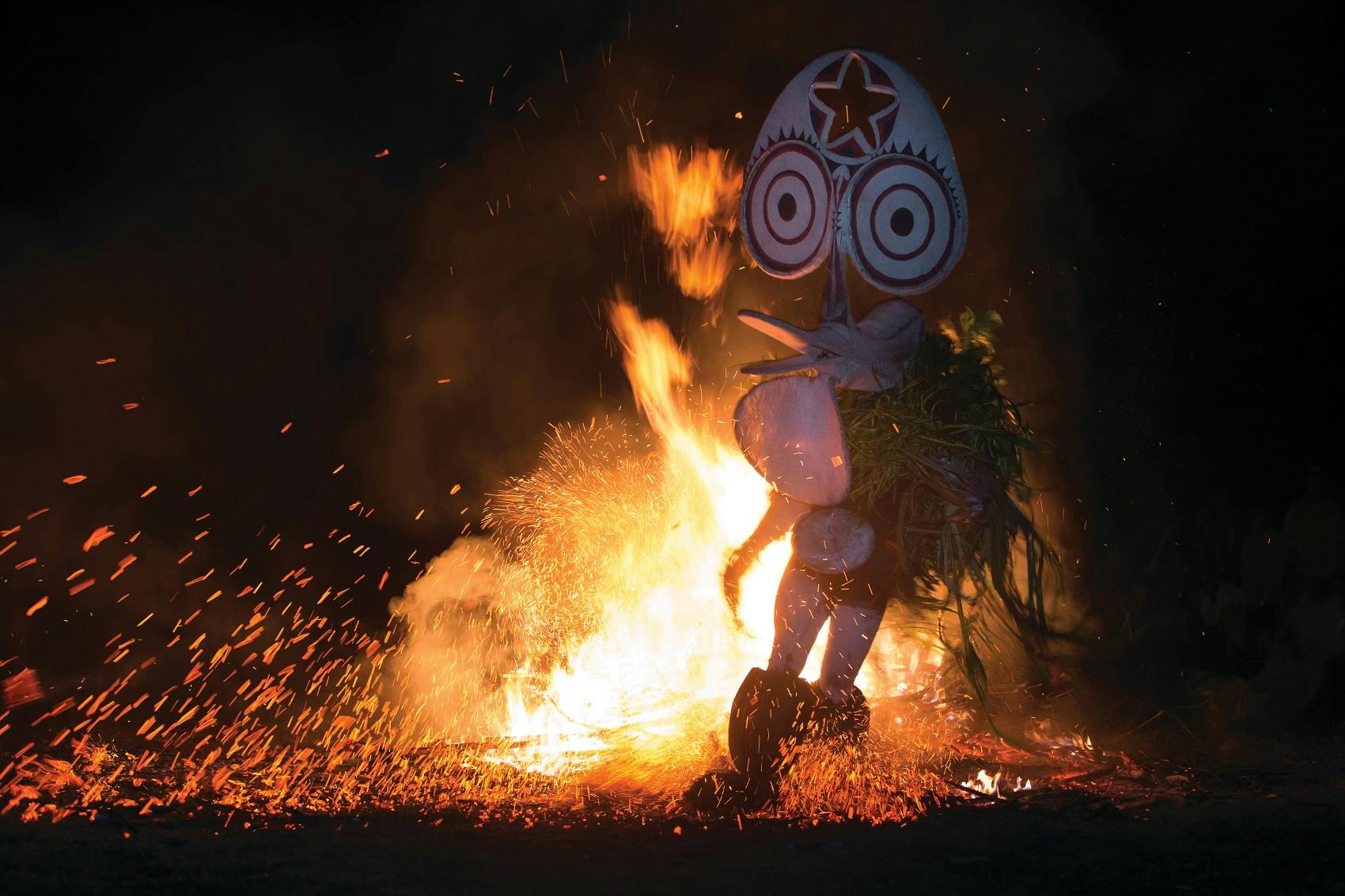 Face-To-Face With the Baining Fire Dancers of Papua New Guinea
